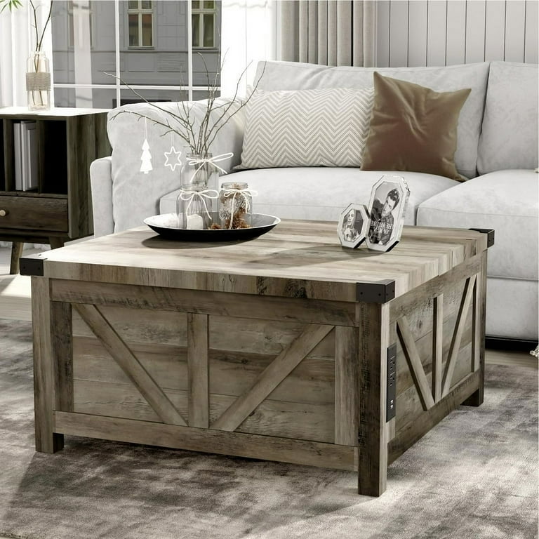 Large Rustic Living Room Coffee Table With Storage