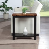 Designs2Go Baja Chairside End Table with Shelf in Black Wood - Walmart.com