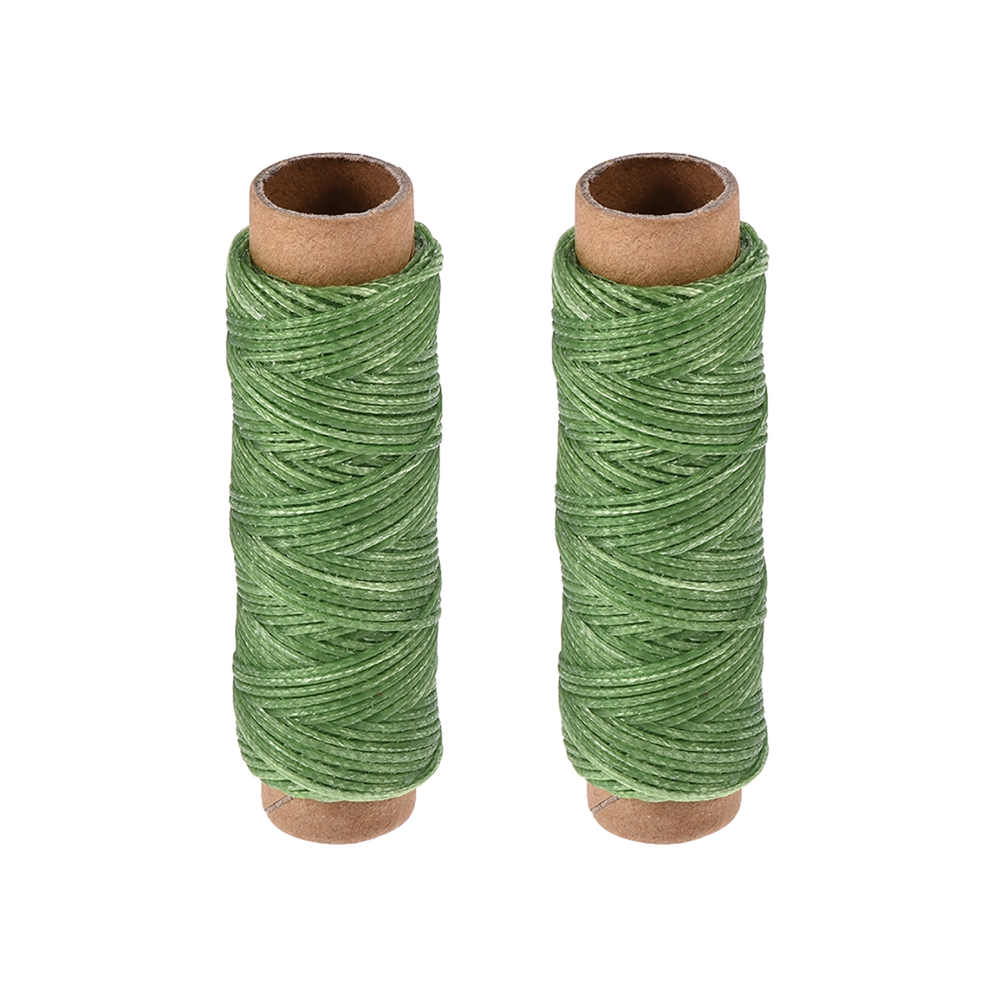 Uxcell 33 Yards 150D/1mm Leather Sewing Waxed Threads Lime Green 2 Pack ...