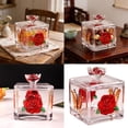Candy Jars Candy Dish with Lid,Bowknot Square Glass Jewelry Box ...