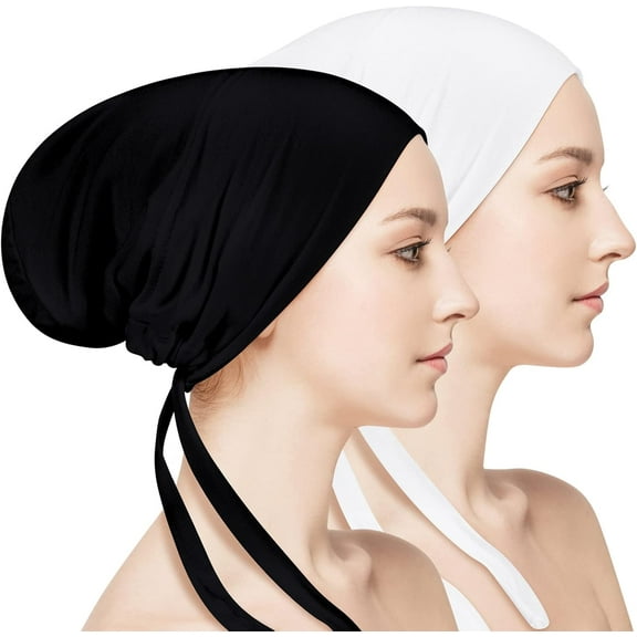 beishanbush Bucket Hats Hijab Undercap with Ear Hole Underscarf Inner ...