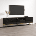 Gala 01 TV Stand for TVs up to 85", Mid-Century Modern High Gloss 75 ...
