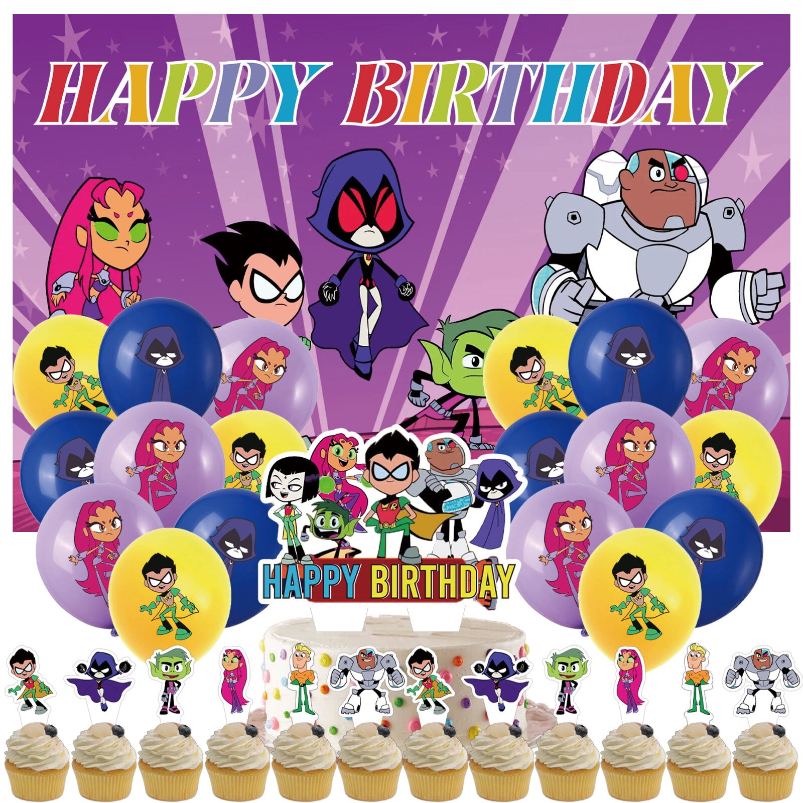 Click here for Balqoifd 32pcs For Teen Titans Cartoon Party Suppl... prices