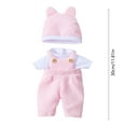 Uutvery Doll Clothes, White with Pink Bear Cotton Outfit, Reborn Doll ...