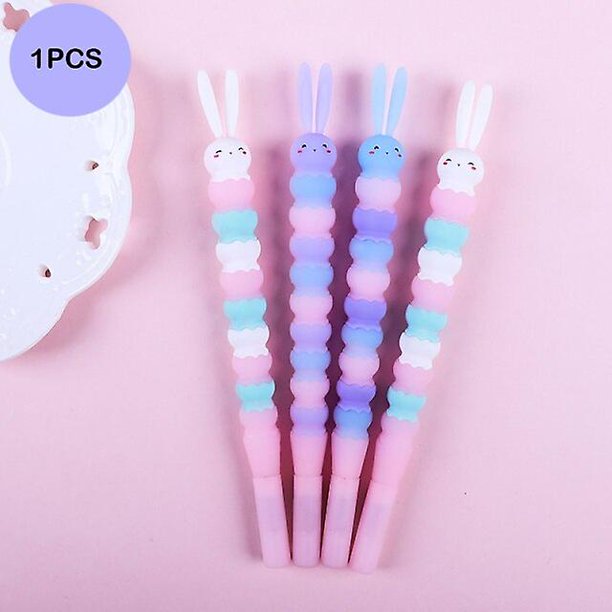 4pcs Cartoon Ice Cream Rabbit Silicone Kawaii School Office Stationery ...