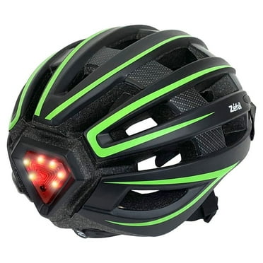 Zefal Black Universal Dial Fit Light-Up Bike Helmet (LED Light, Visor ...