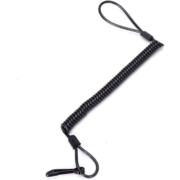 Outdoor Tactical Spring Lanyard Retractable Elastic Anti-Lost Hanging ...