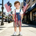 Afdoent 4Th Of July Kids Overalls Girls Independence Day Print ...