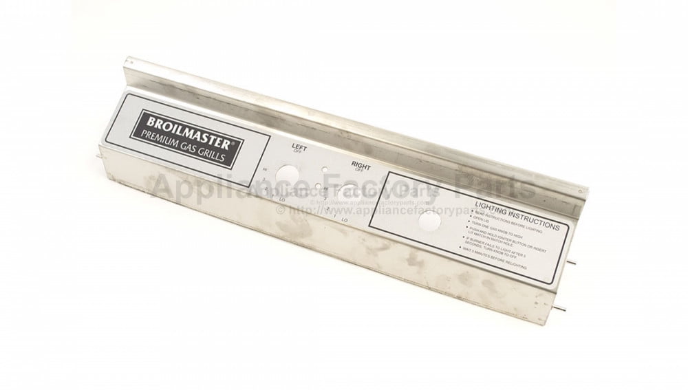 Broilmaster Control Panel and Label Assy Stainless B100751 - Walmart.com