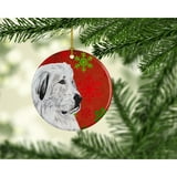 Great Pyrenees Red Snowflakes Holiday Ceramic Ornament - Walmart.com