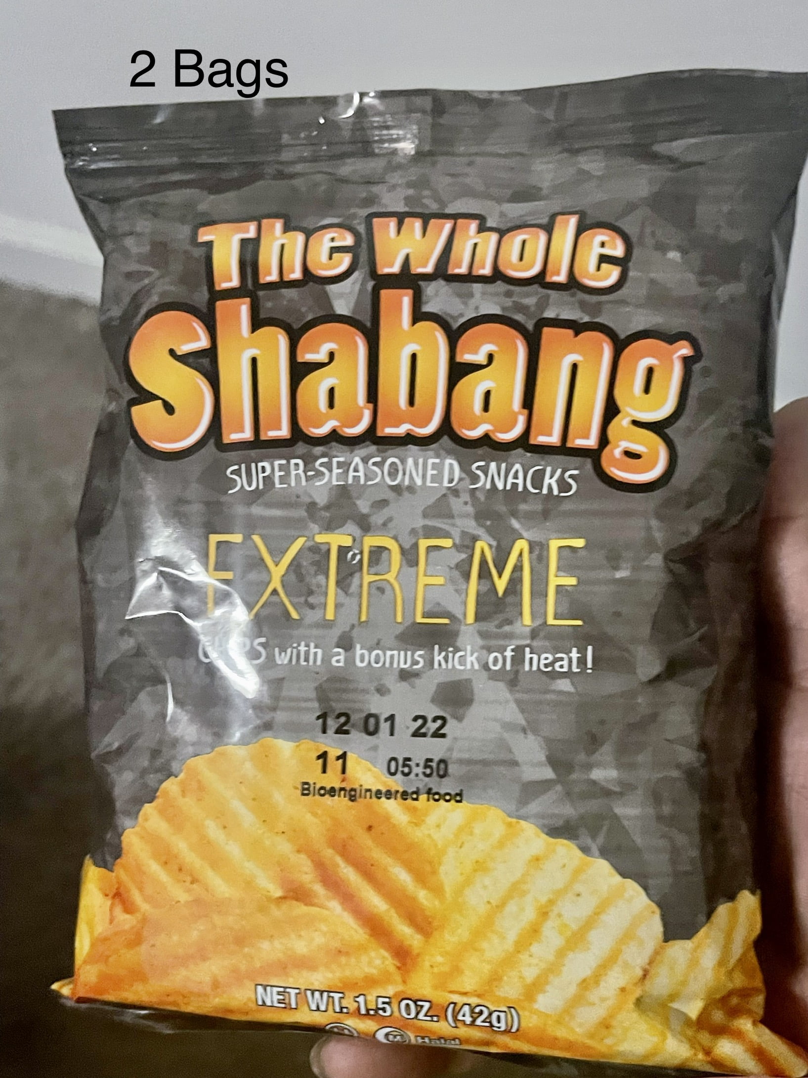 The Whole Shabang Super Seasoned Extreme Flavor Chips, Best by 12/22, 2 ...