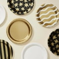Stars Disposable Paper Plates, 7", Black and Gold, 24 Count, by Way To ...
