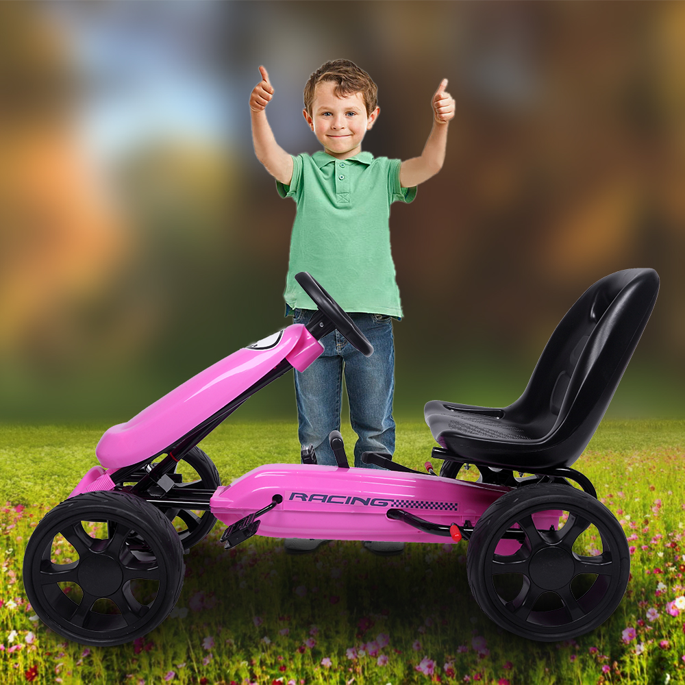 Pedal Ride On Toys Pedal Go Kart With Ergonomic Adjustable Seat 