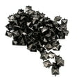100pcs 10mm Square DIY Leathercraft Black Metal Punk Spikes Spots ...