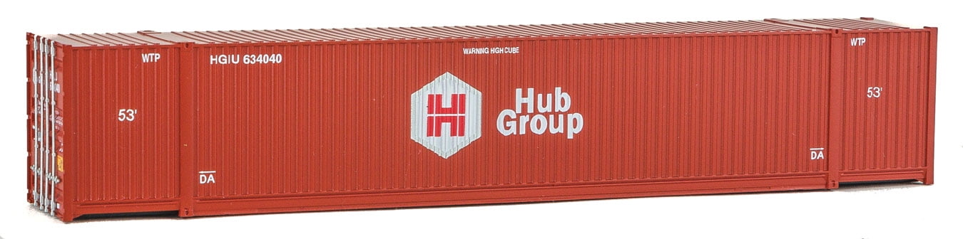 Walthers HO Scale 53' Singamas Corrugated Shipping Container Hub Group ...