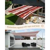 Sun Shade Sail 8x10Ft Red Ombre Modern Watercolor Abstract Stripe Uv ...