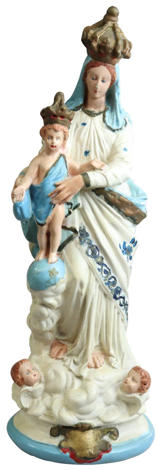 Sculpture Statue Religious Our Lady of Victory Madonna Chalkware 1900 ...