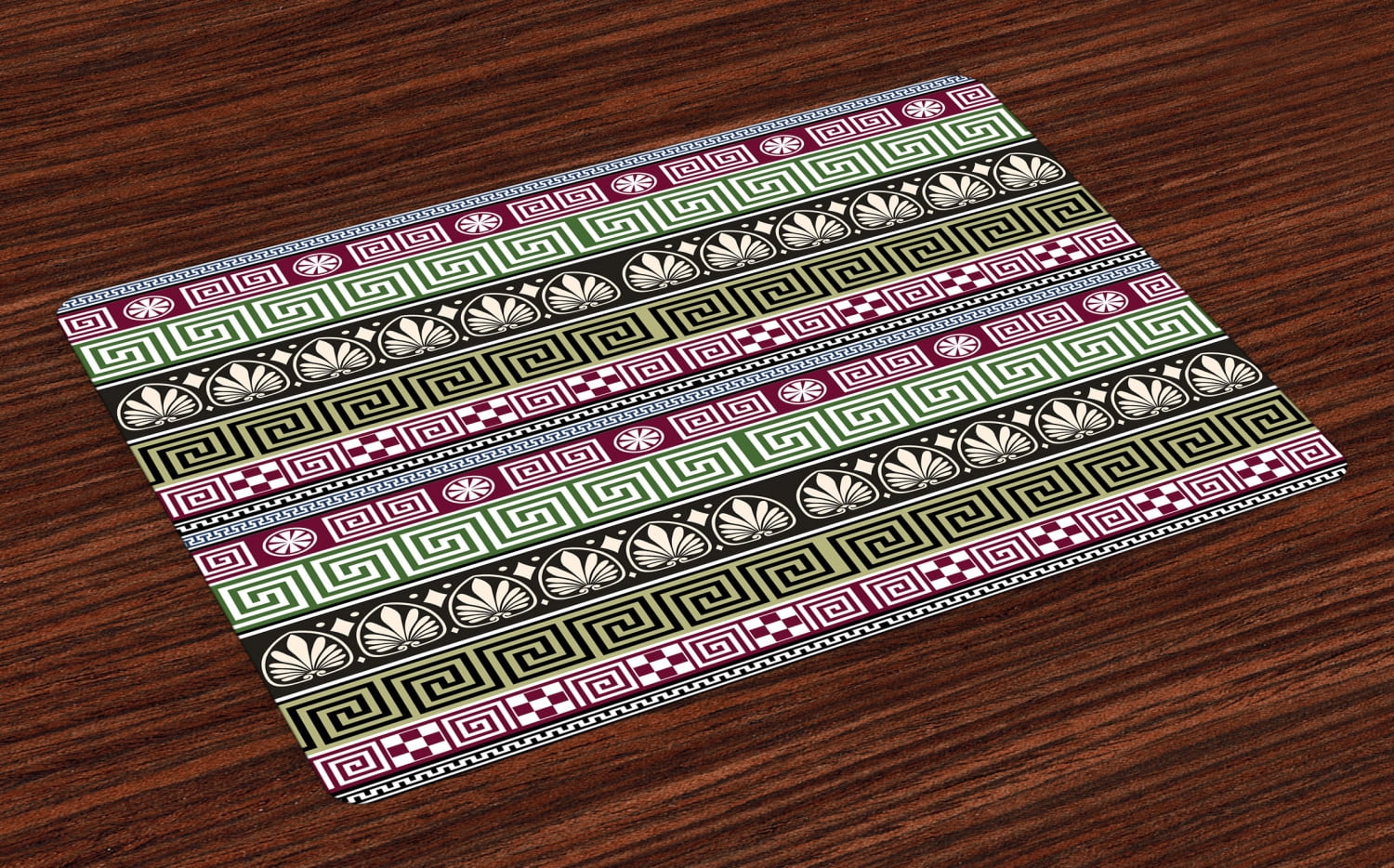 Ambesonne Greek Place Mats Set of 4, Antique Themed Ornate Motif ...
