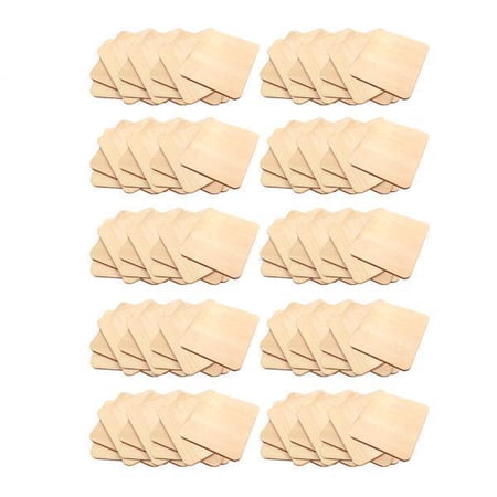 Wooden Chips,Square Natural Wood Slices,DIY Wooden Crafts,Wood Board ...