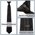 1 Pieces Men's Clip on Ties Solid Color Clip on Ties Pre Tied Neckties ...