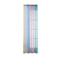 55x63 Inch Rainbow Ombre Sheer Curtain Rod Pocket Semi Sheer Gauze ...