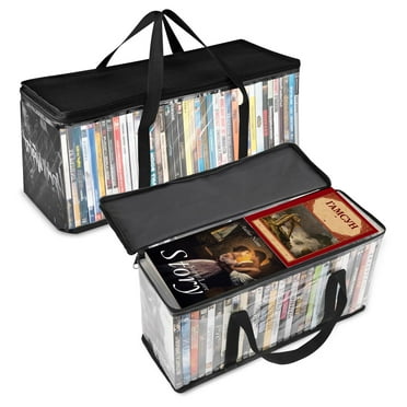 Made Easy Kit Compact DVD Storage Bag - Clear PVC, Fits 40 DVDs, VHS ...