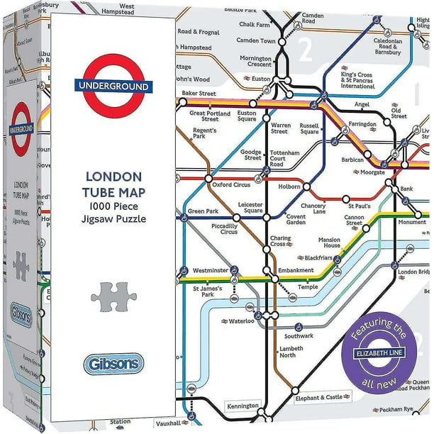 Gibsons TFL London Tube Map Rompecabezas (1000 piezas) | Bodega Aurrera ...