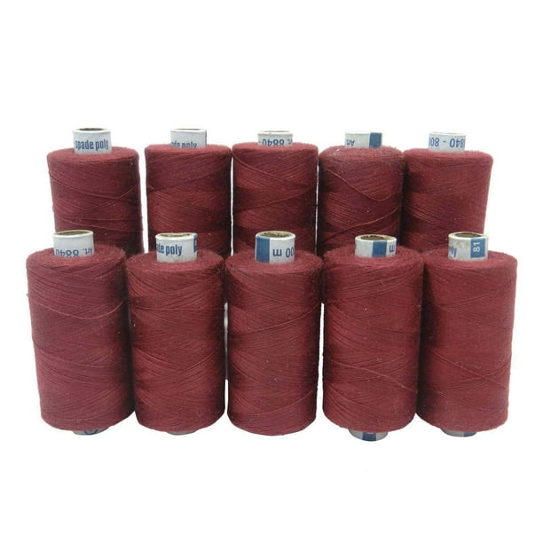 Black Polyester Spool Hand Machine Sewing Serger Overlocking 800 Meter ...