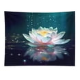 Chilfamy Lotus Water Reflection Polyester Wall Tapestry Anti Wrinkle ...