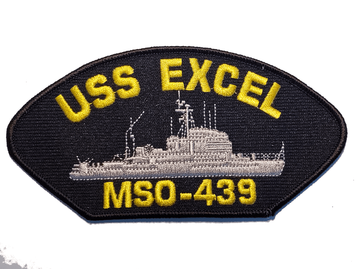 USS EXCEL MSO-439 Ship Patch - Great Color - Veteran Owned Business ...