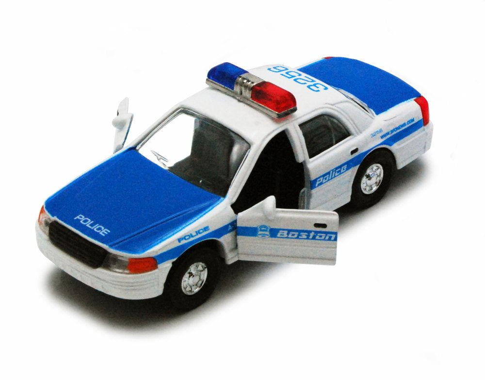 Boston Police Car, Blue & White - Showcasts 9985BS - 5 Inch Scale ...