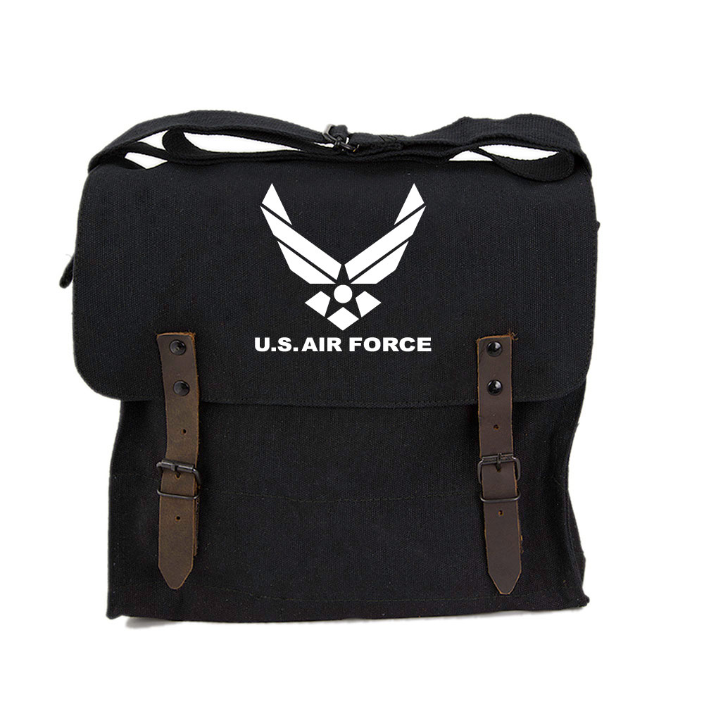US Air Force Army Heavyweight Canvas Medic Shoulder Bag in Black ...