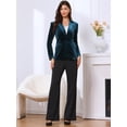 DARING DIVA Women's Notched Lapel Long Sleeve One Button Velvet Blazer ...