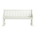 Rustic Bench White - Farmhouse Entryway Seating - Solid Wood Bench ...