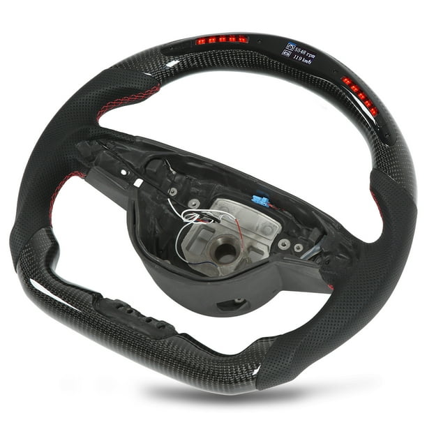 Racing Steering Wheel,Carbon Fiber LED Display Steering Wheel Carbon ...