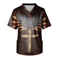 1776-2026 Men's 250th Anniversary USA Scrubs Healthcare Top, 4th of ...