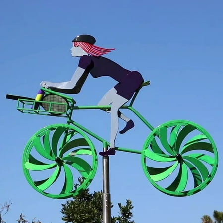 Windmill Spinning Bicycle Sculpture Colorful Bicycles Sculptures ...