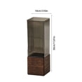 Acrylic Vase with Wooden Stand - Clear Modern Flower Vase for Living ...