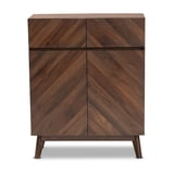 Baxton Studio Hartman Mid-Century Modern Walnut Brown Finished Wood ...