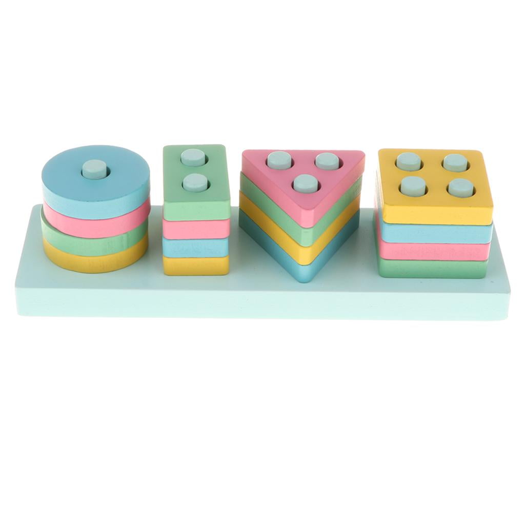 Click here for Tishita Wooden Stacking Toys Set  Shape Color Sort... prices