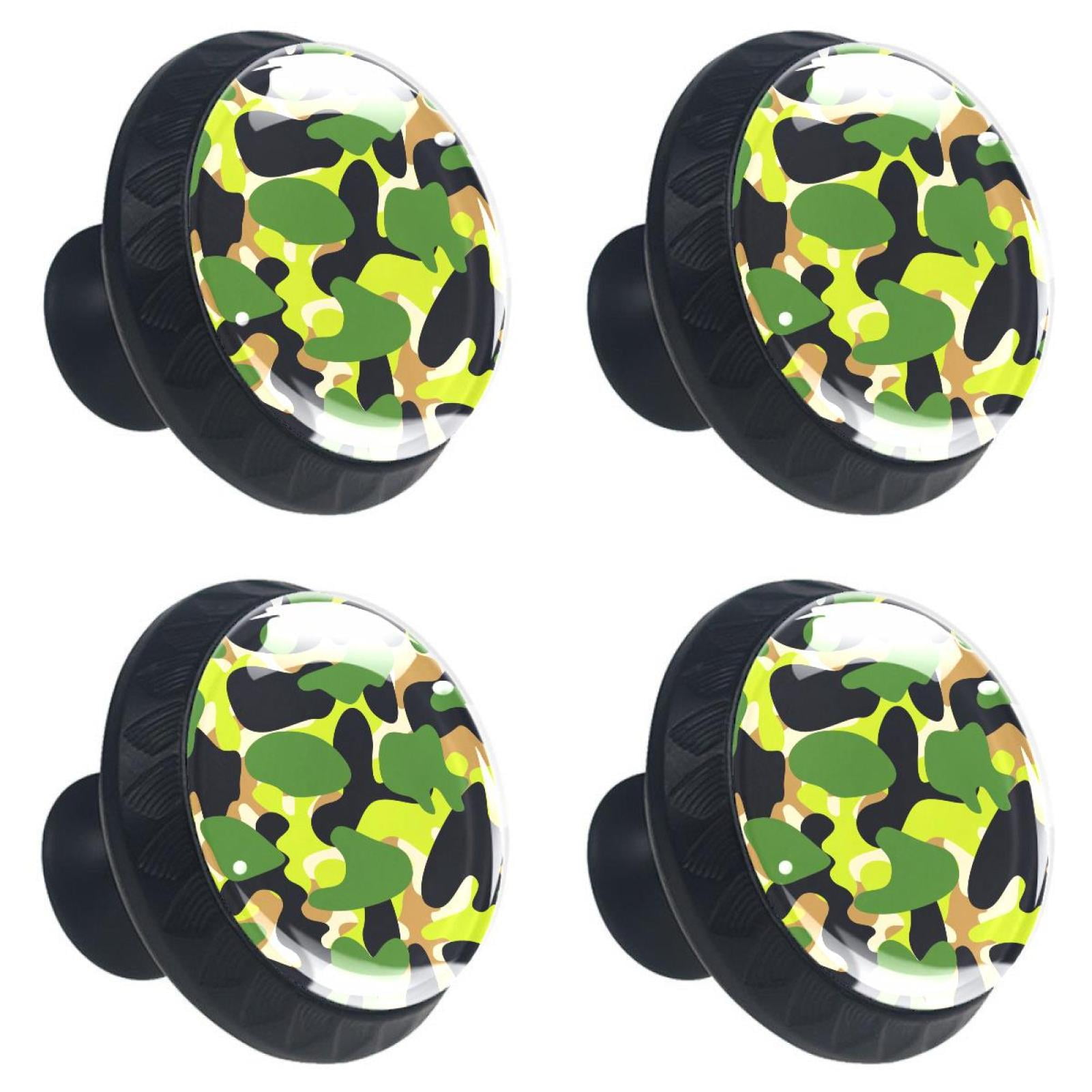 4 Pcs Camo Military Green Knobs for Kitchen Cabinet Cupboard Dresser ...