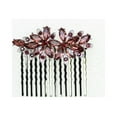 Faship Gorgeous Burgundy Rhinestone Crystal Floral Hair Comb - Walmart.com