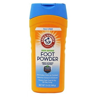 Arm & Hammer Foot Powder Odor Defense Absorbs Sweat & Moisture, 7 oz, 2 ...