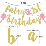 Fairy 1st Birthday Banner, Fairy First Birthday Party Decorations ...