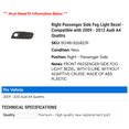Right Passenger Side Fog Light Bezel - Compatible with 2009 - 2012 Audi ...