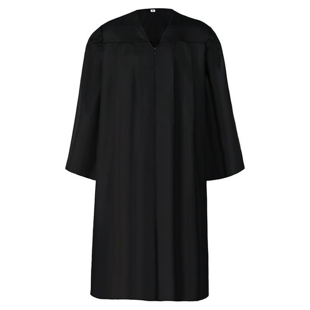 Toga de graduación unisex negra mate para escuela secundaria, toga de ...