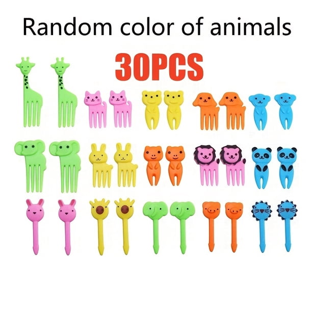 Make Mealtime Fun with 10 Reusable Mini Animal Forks for Kids - Perfect ...