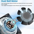 68 waterproof fan 120x25x12 brushless computer case cooling fan dual ...