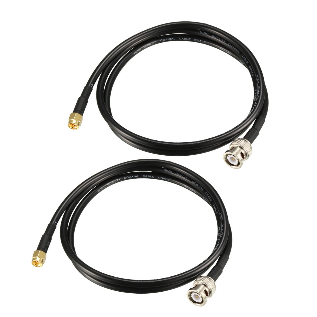 RG58 Coaxial Cable Con BNC Macho a SMA Macho Conectores 50 Ohm 3Pies 2Uds | Bodega Aurrera en línea