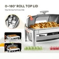 Wilprep 8.4 qt Roll Top Chafing Dish Buffet Set Stainless Steel Food ...